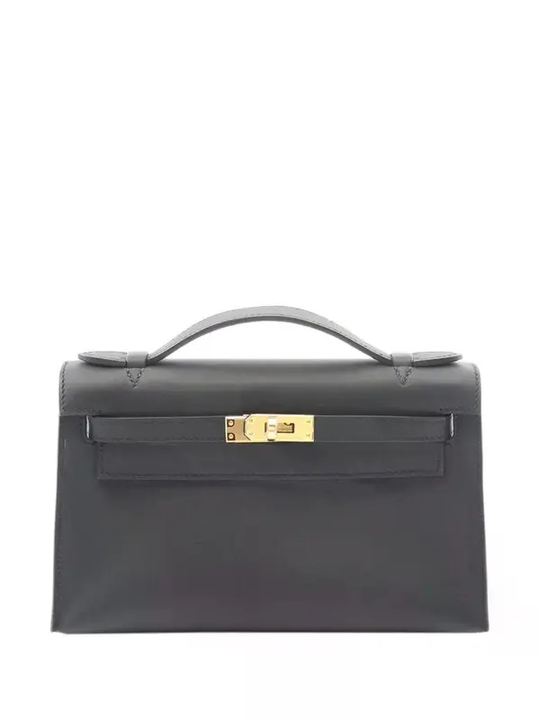 Hermès Swift Leather Kelly Pochette 22 Handbag - Black