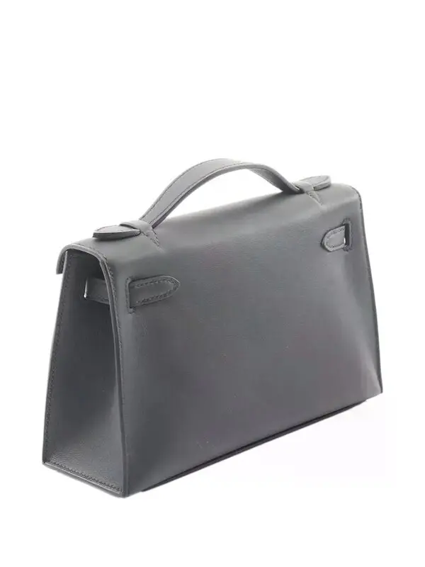 Hermès Swift Leather Kelly Pochette 22 Handbag - Black