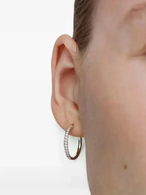 Monica Vinader Small Essential Diamond Hoop Earrings - Silver
