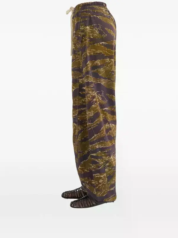 R13 Reversible Leopard-stripe Trousers