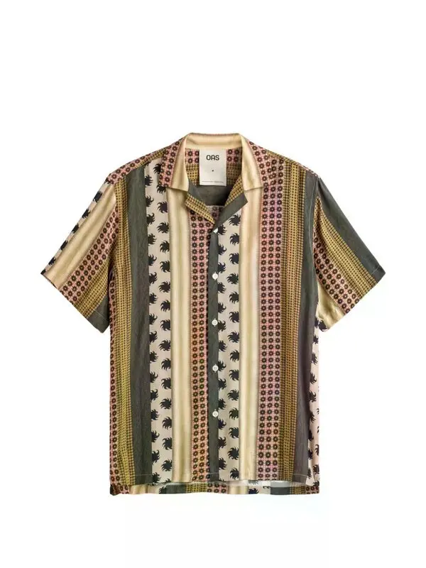 OAS Company Rocco Patchwork Striped Shirt