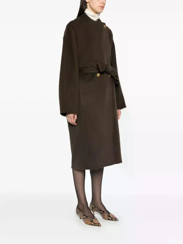 Alberta Ferretti Belted Coat - Brown