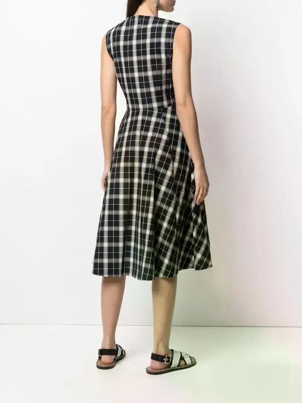 Woolrich Check Flared Midi Dress
