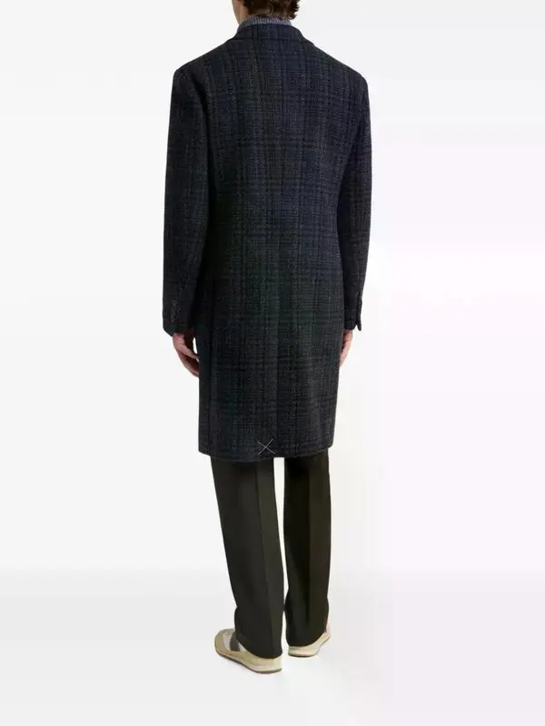 Etro Wool And Cashmere Checked Overcoat