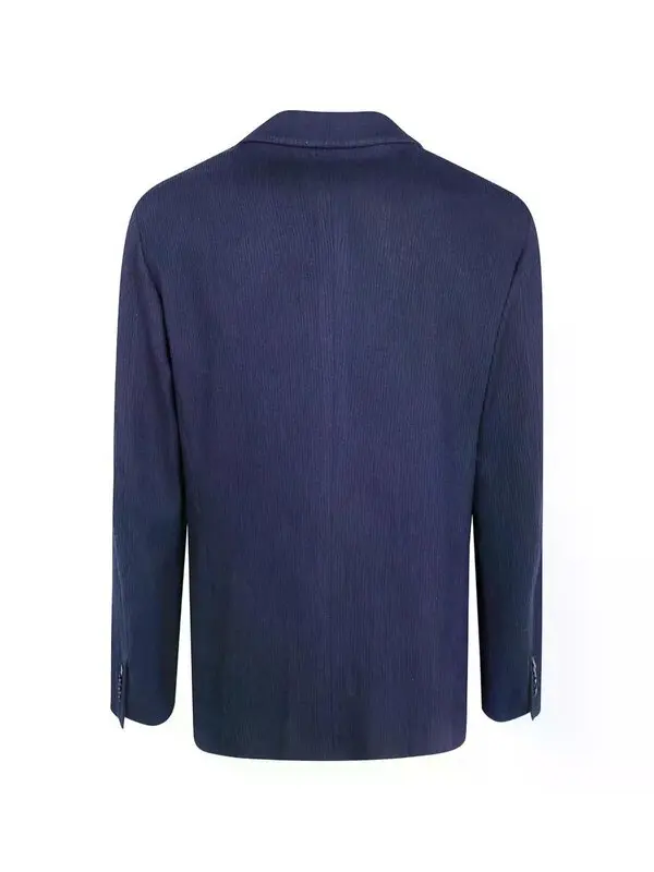 Giorgio Armani Double-breasted Ribbed Blazer