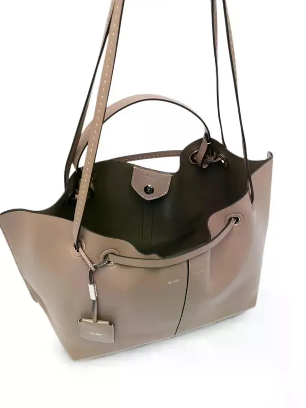 Max Mara Mixed Doubles Leather Tote Bag