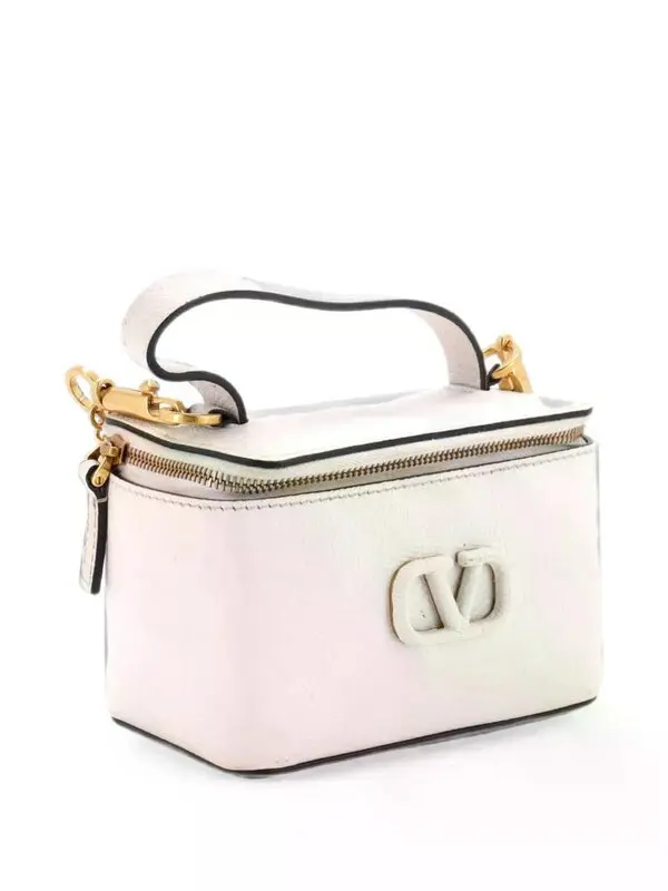Valentino Garavani Vlogo Top Handle Vanity Case Leather Shoulder Bag