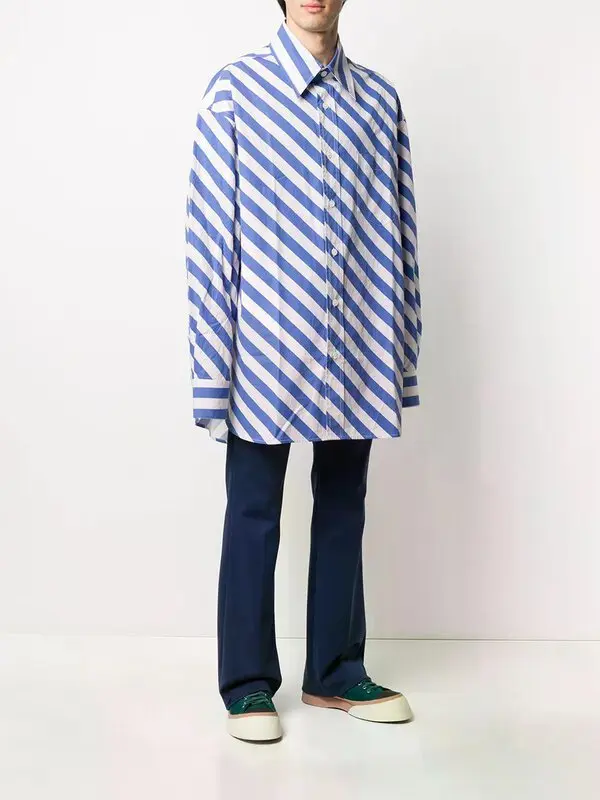 Marni Parallel Striped Oversized Shirt