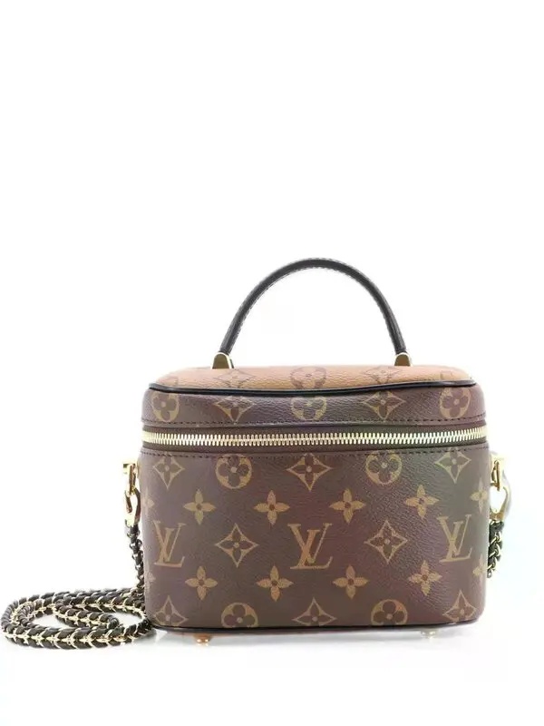 LOUIS VUITTON Vanity Handbag Reverse Monogram Canvas Pm Satchel