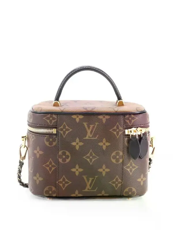 LOUIS VUITTON Vanity Handbag Reverse Monogram Canvas Pm Satchel