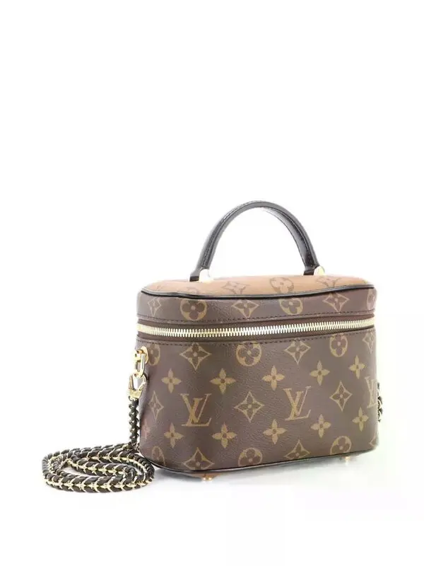 LOUIS VUITTON Vanity Handbag Reverse Monogram Canvas Pm Satchel