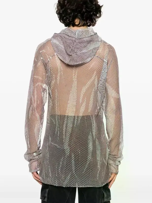 KANGHYUK Fishnet Cotton Hoodie