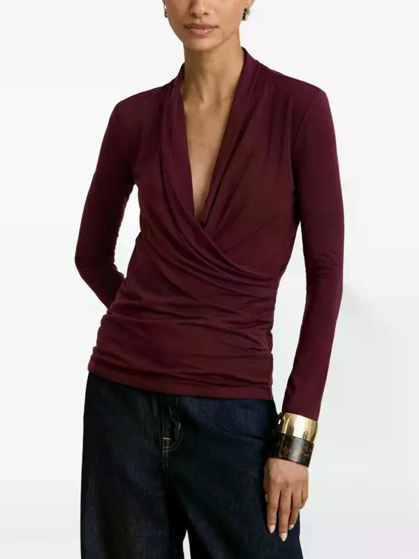 Ralph Lauren Hadara Wrap-style Blouse