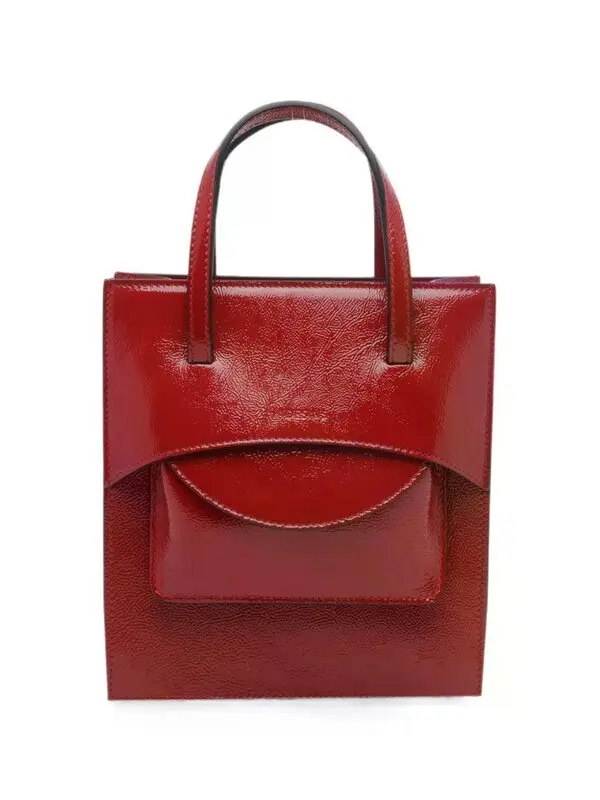 HIDESINS Pocket Patent-leather Clutch Bag - Red