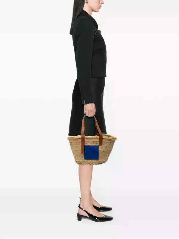 Loewe 2019 Medium Raffia Anagram Basket Tote Bag