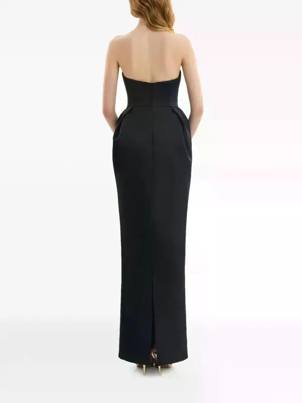 GEMY MAALOUF Strapless Pleated-waist Dress