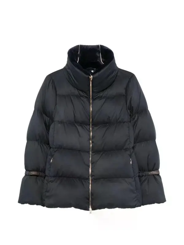 Herno Faux-fur Collar Padded Jacket - Blue