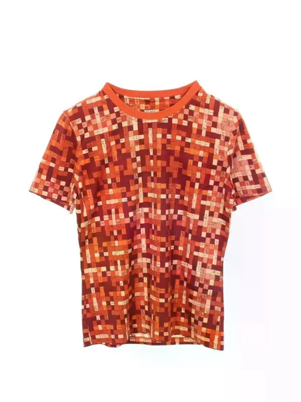 Hermès 2010s Bolduc Au Carre T-shirt - Orange
