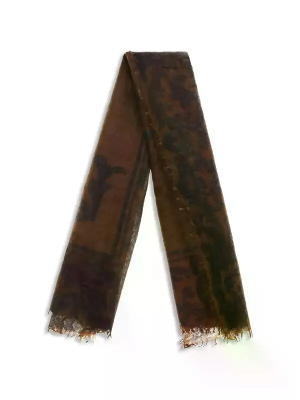 MIRROR IN THE SKY Soufflé Print Scarf - Brown