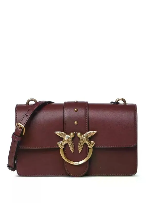Pinko Small Love Bag One Leather Crossbody Bag - Red