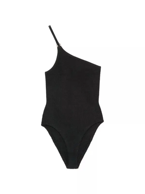 Hunza G Clara One-shoulder Swimsuit - Black