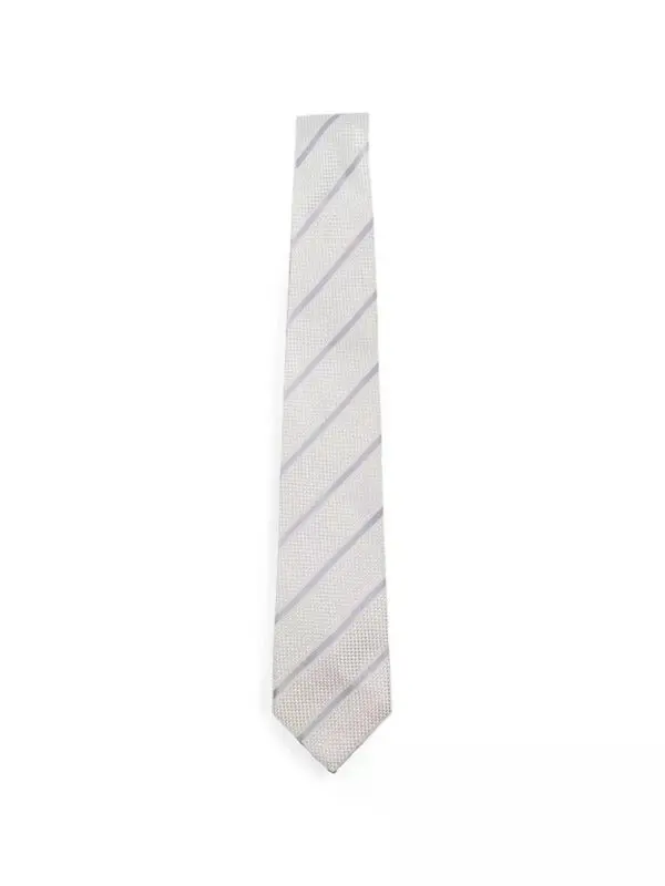 Tagliatore Diagonal-stripe Textured Tie