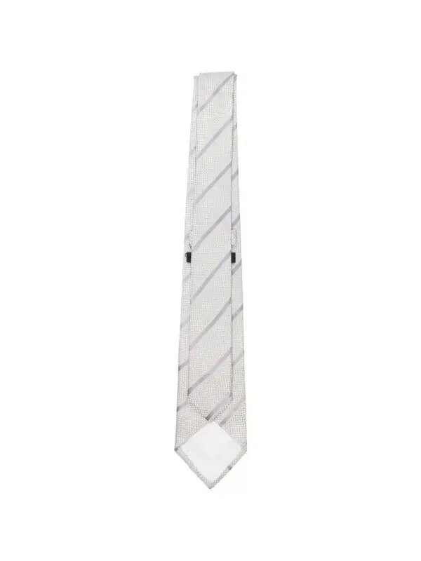 Tagliatore Diagonal-stripe Textured Tie