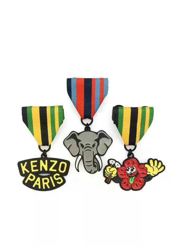 Kenzo Military Medal Logo Pins