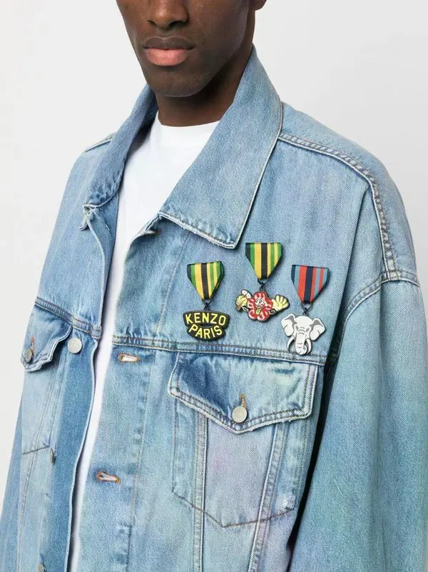 Kenzo Military Medal Logo Pins