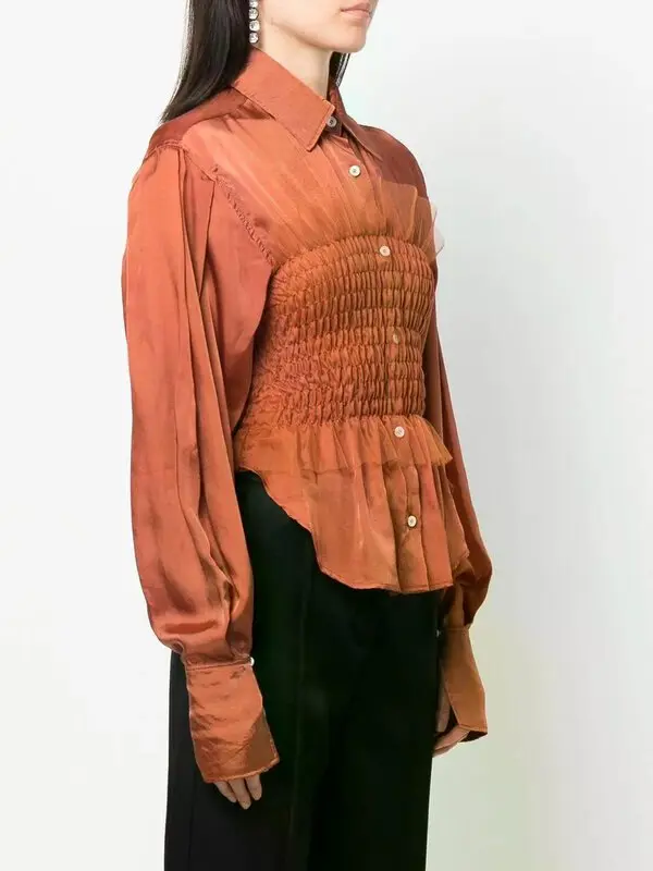 Viktor & Rolf Long-sleeve Smocked Shirt