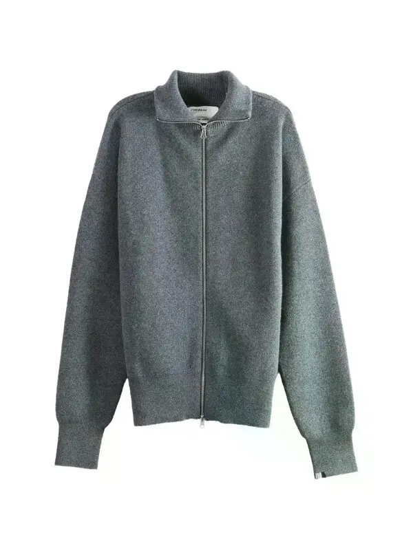 Extreme Cashmere Zip-up Long-sleeve Cardigan - Grey