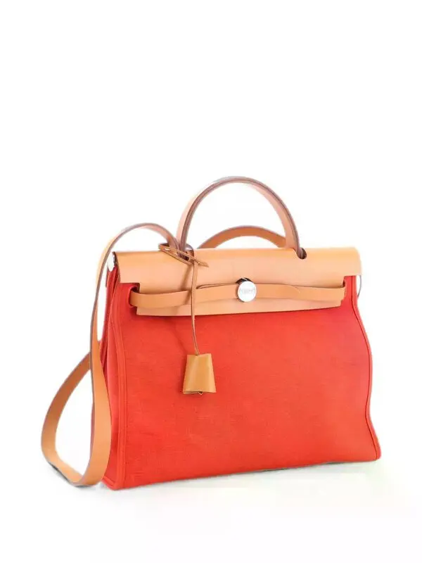 Hermès Herbag Zip Leather And Toile 31 Shoulder Bag