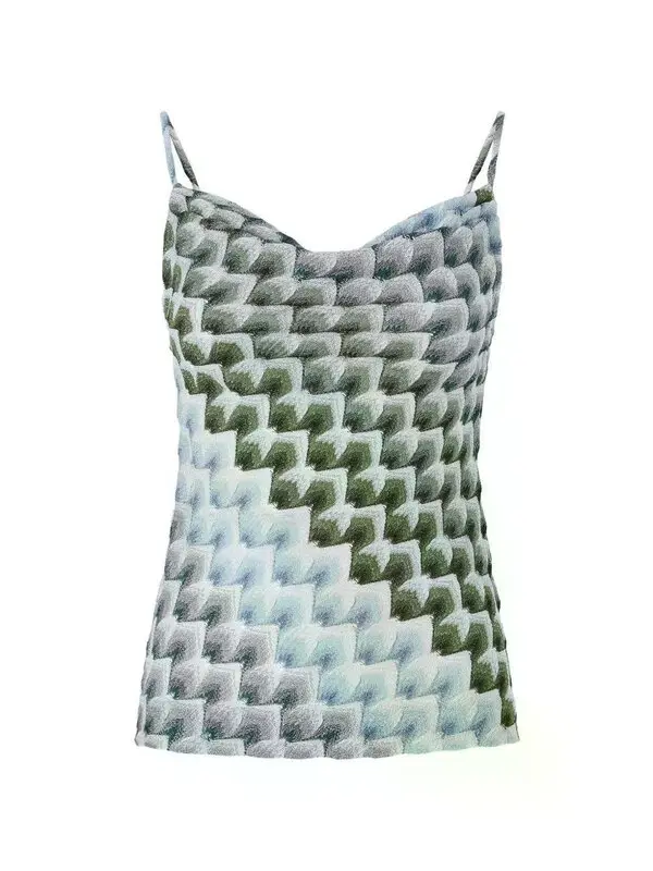 Missoni Top With Lace Motif And Draped Neckline - Grey