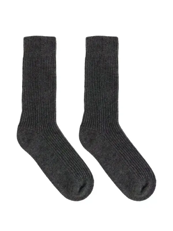 LISA YANG Ribbed-knit Cashmere Socks
