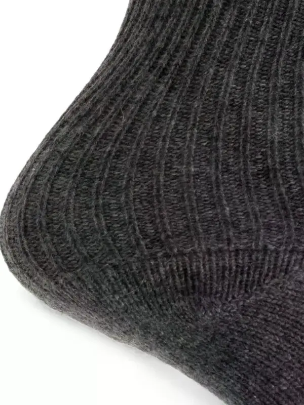 LISA YANG Ribbed-knit Cashmere Socks