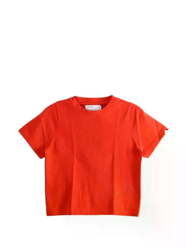 Extreme Cashmere Tina Short-sleeve Cropped T-shirt - Red