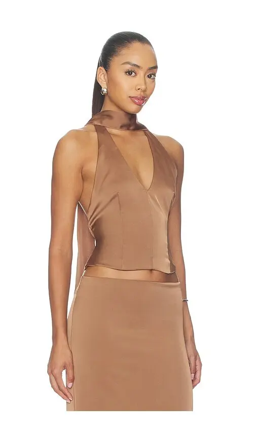 Lioness Front Row Halter Top In . Also