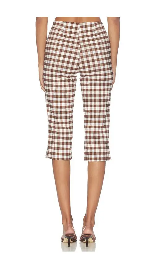 Majorelle Lake Capri Gingham Checks Trousers