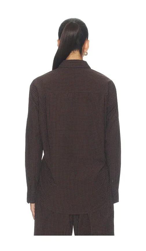 PISTOLA Mila Long Sleeve Button Down Wrap Top In . Also