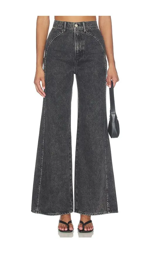 Veronica Beard Grant High Rise Wide Leg Jeans