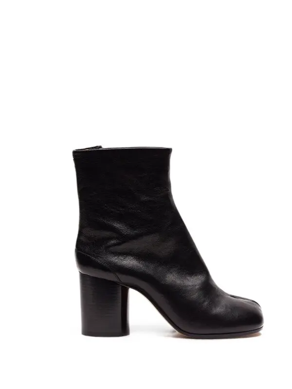 MAISON MARGIELA Tabi Leather Ankle Boots - Black