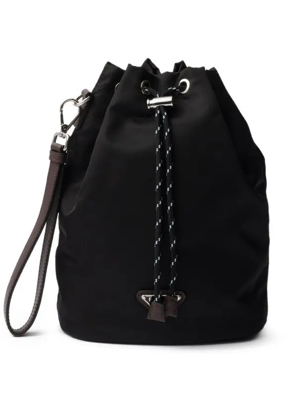 Prada Speedrock Re-nylon And Leather Pouch