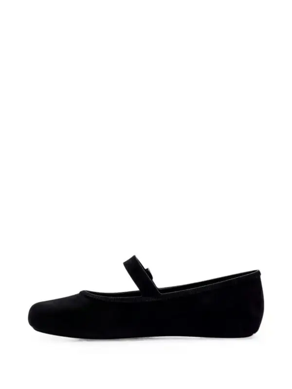 Melissa Soft Velvet-effect Buckle-fastening Ballet Flats
