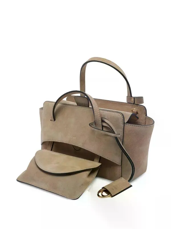 HIDESINS Small Flap Suede Tote Bag