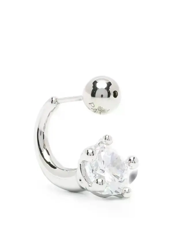 PANCONESI Nova Curved Earrings - Silver