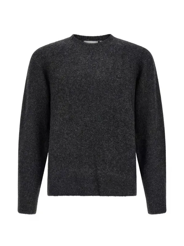 Carhartt Work In Progress Curtis Embroidered-logo Sweater - Grey