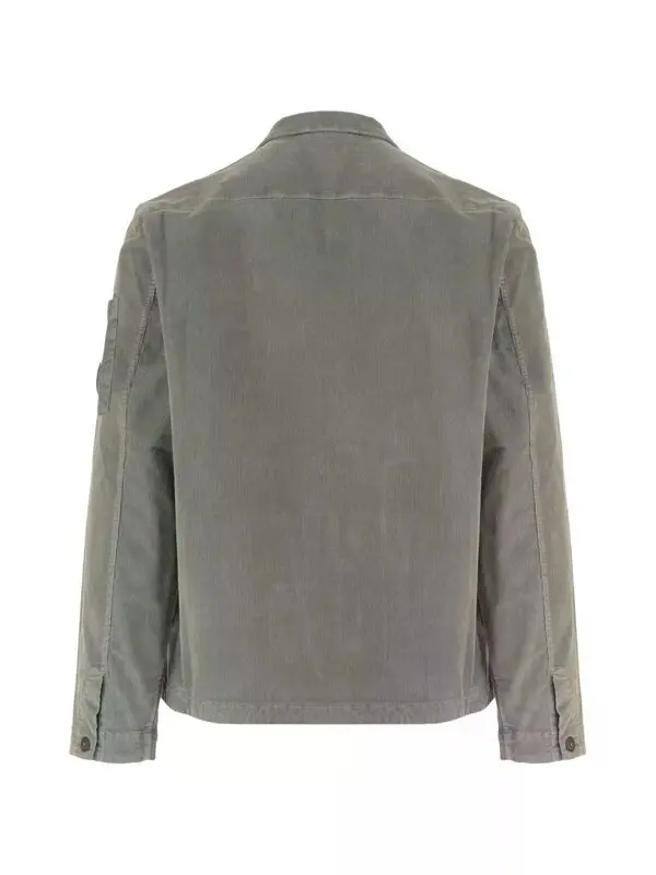 C.P. COMPANY Logo-detail Corduroy Shirt - Grey