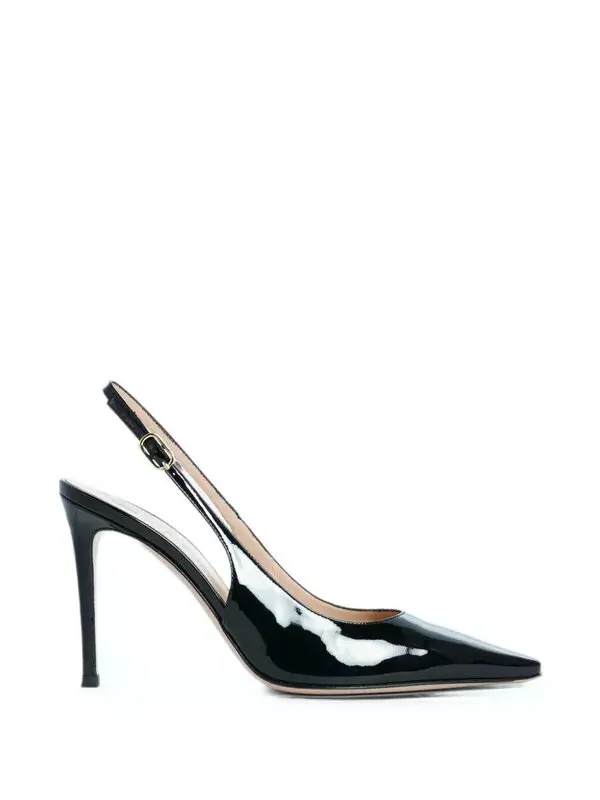 Roberto Festa Klept Patent-leather Slingback Heeled Pumps - Black