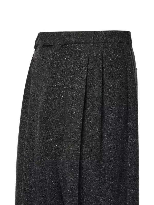 Valentino Garavani Pleated-waist Flecked Trousers