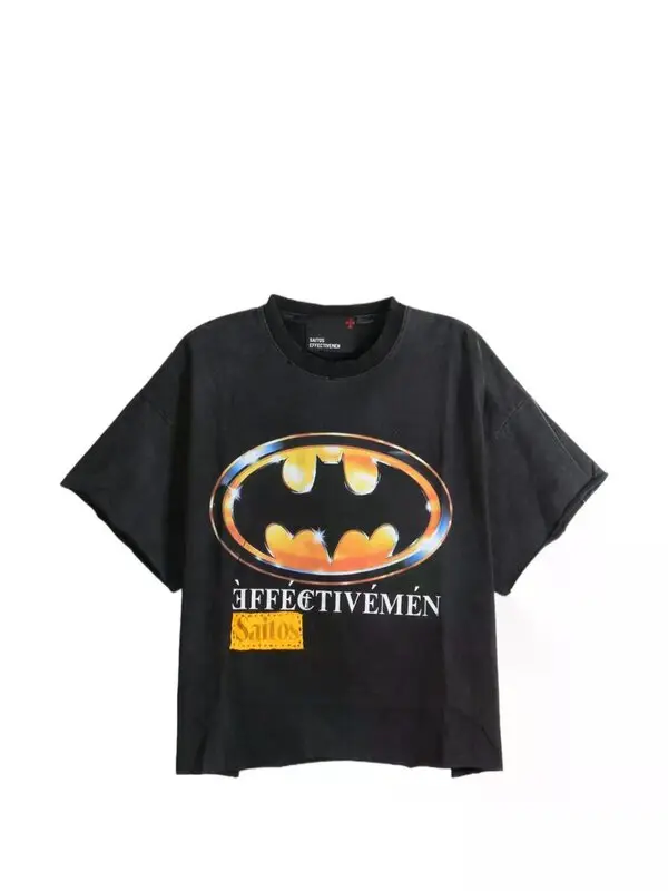 SAITOS Batman Graphic-print Patch-detail T-shirt